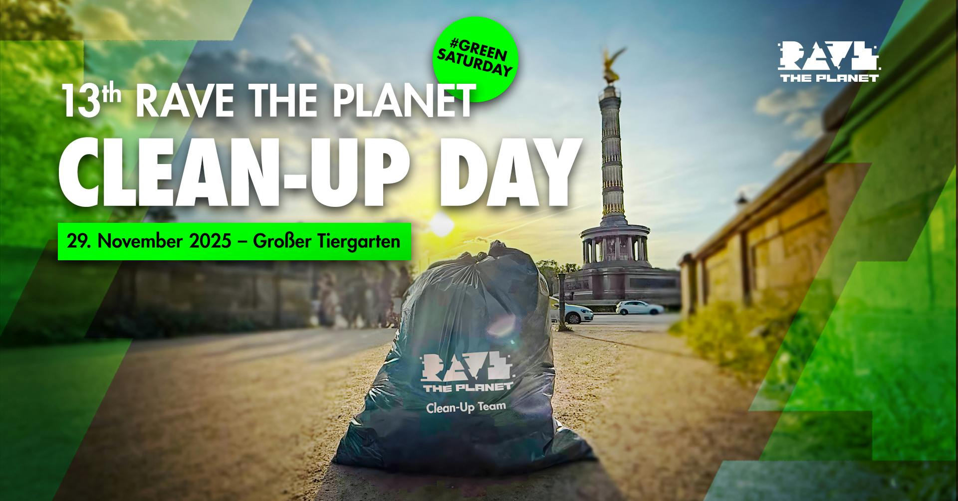 28 November, 2025: #GreenSaturday Clean-Up Day 2025 by Rave The Planet